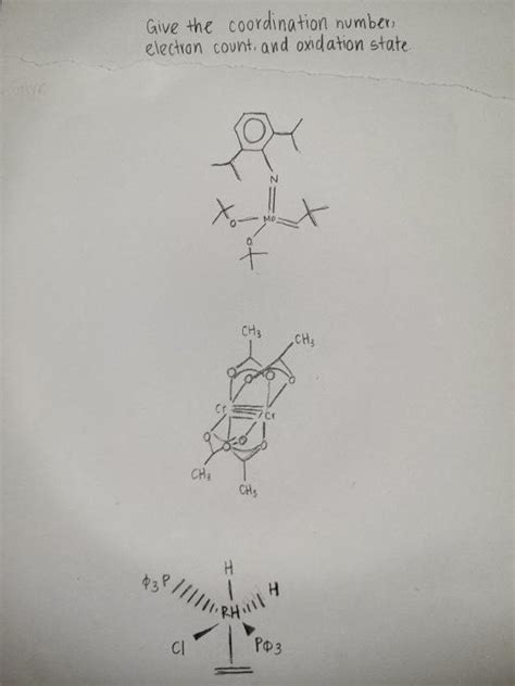 Solved Give The Coordination Number Electron Count And