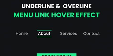 Underline And Overline Menu Hover Effect Css Projects Rdevto