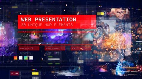 AE模板 流行炫彩科技感公司企业图文介绍包装 Web Presentation LookAE
