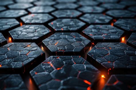 Premium Photo Close Up Of Hexagonal Tile Pattern