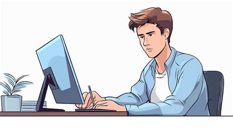 Focused Male Programmer Typing Code On Computer Premium Ai Generated