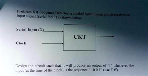 Solved Problem 6 Sequence Detector A Clocked Synchronous Circuit Solved Problem 6 Sequence Detector A Clocked Synchronous Circuit