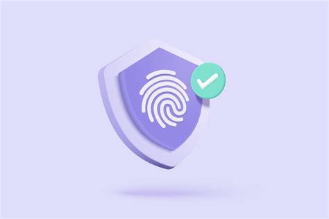 3d fingerprint cyber secure icon digital security authentication concept finger scan for