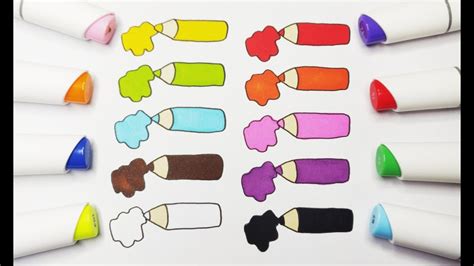 Кольорові олівці Прості малюнки для дітей Youtube