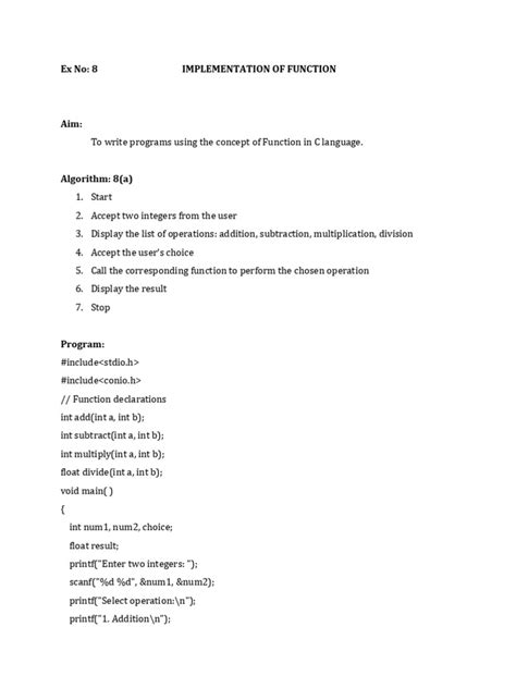 Ex No 8 Pdf Multiplication Numbers