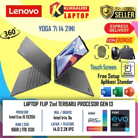 Jual Laptop Flip Lenovo Yoga I Intel Evo I U Gb Ddr Tb Ssd Inch Toucshscreen Ips