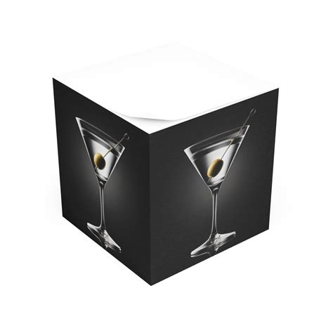 Martini Cocktail Note Cube