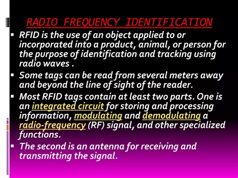 Rfid Radio Frequency Identification Device Pptx Technology And Computing