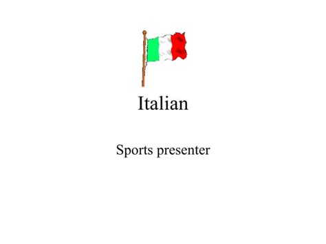 Italian Sports Presenter Pps