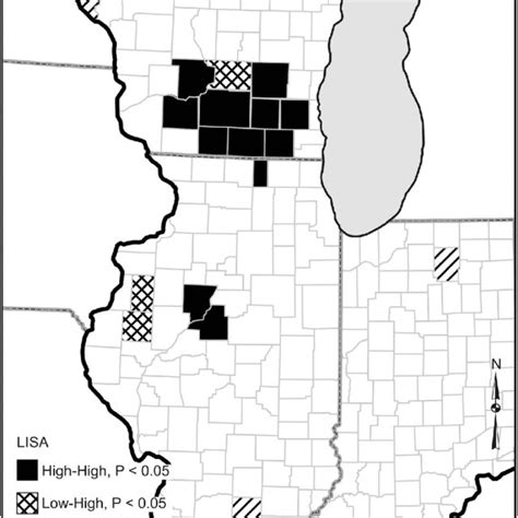 Local Indicator Of Spatial Autocorrelation Significance Cluster Map For Download Scientific