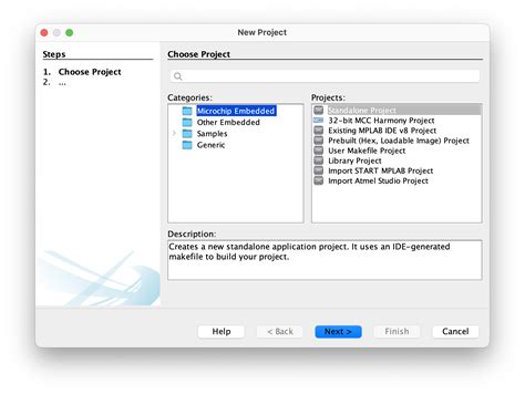 how to create a new microchip mplab x ide programming project — mirobo