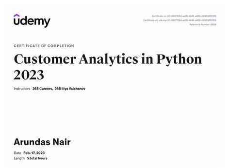 Arundas Nair On Linkedin Customeranalytics Certification