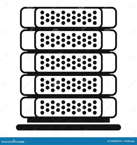 Vector Illustration Of Server Rack Icons Stock Illustration Illustration Of Hosting