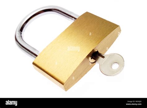 Padlock With Key Stock Photo Alamy