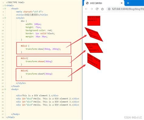 Html 2d动画 倾斜详解htmlskew Csdn博客