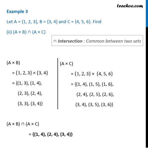 example 3 let a {1 2 3} b {3 4} and c {4 5 6}