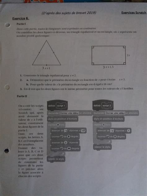 Exercice maths scratch Mathématiques E Bahut site d aide aux devoirs