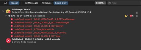 Ios Build Error Link Rnpdf Arm64 · Issue 221 · Rumaxreact Native Pdfview · Github