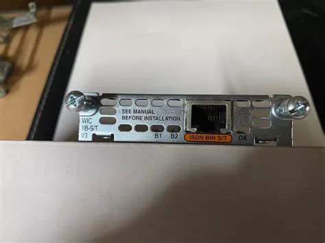 Cisco 1 Port Isdn Bri S T Wan Interface Card Wic 1b S T V3 Eur 14 53 Picclick Fr