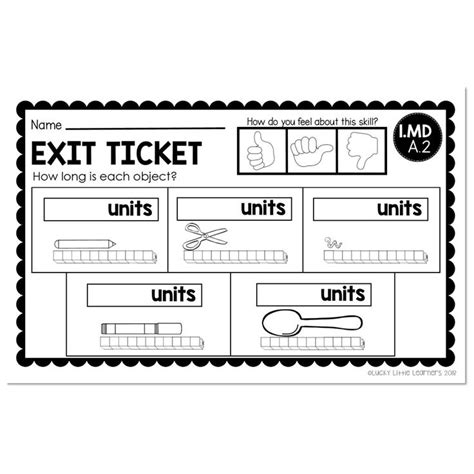 1st Grade Exit Tickets Measurement Data 1 MD A 2 Version 1 Lucky Babe Learners