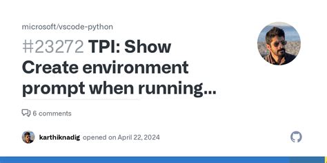 Tpi Show Create Environment Prompt When Running `pip Install` With Global Python · Issue 23272