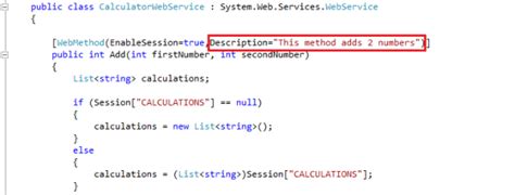 ASP NET Web Services Different Attribute Properties Of A WebMethod