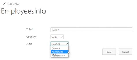 Sharepoint List Cascading Dropdown Without Power Apps