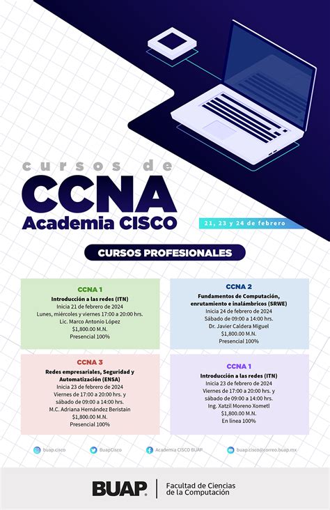 Cursos de CCNA Academia CISCO Benemérita Universidad Autónoma de Puebla