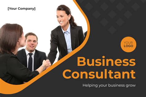 Free Business Consultant Postcard Template To Edit Online