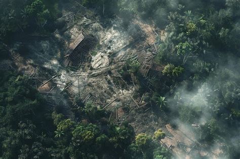 Premium Photo Aerial Footage Of Illegal Logging Operations In Pr