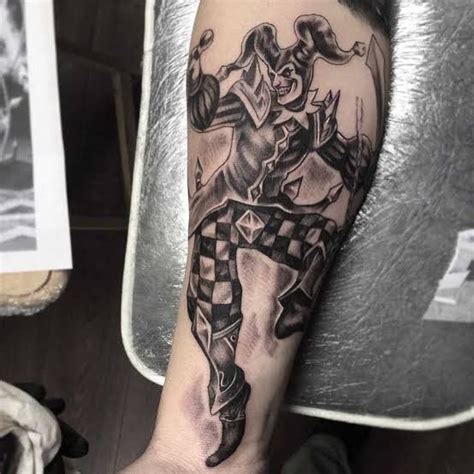 Jester Hand Tattoo Jester Sleeve Jester Back Tattoo Clown Tattoo