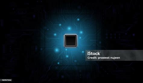 Chip Cpu Pada Motherboard Konsep Cpu Prosesor Komputer Pusat Komputer Kuantum Pemrosesan Data