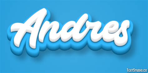 Andres Efecto De Texto Y Diseño De Logotipos Nombre