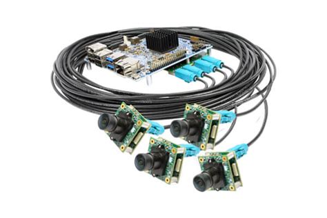 four synchronized global shutter fpd link iii camera ti sk tda4vm