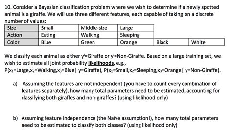 10 Consider A Bayesian Classification Problem Where
