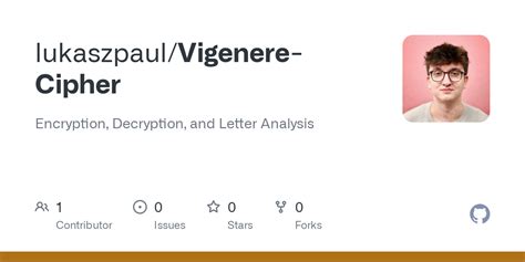 Github Lukaszpaulvigenere Cipher Encryption Decryption And Letter Analysis