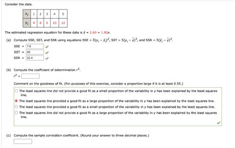 [solved] Consider The Data The Estimated Regression Equa