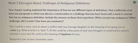 Ambiguous Definition