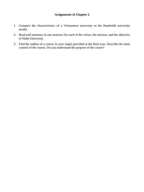 Chapter 2 Assignments Pdf