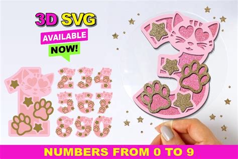 Mermaid 3d Svg Numbers Tail Mermaid Birthday Svg