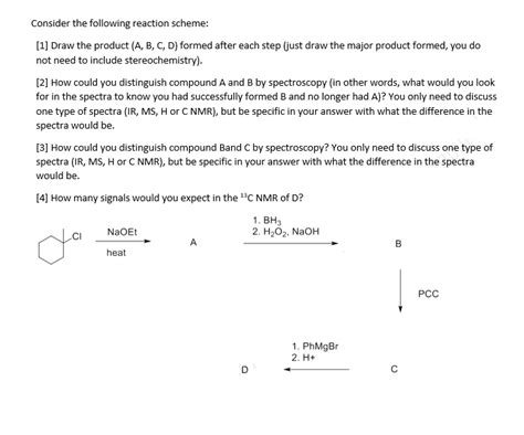 Solved Consider The Following Reaction Scheme Draw The Chegg
