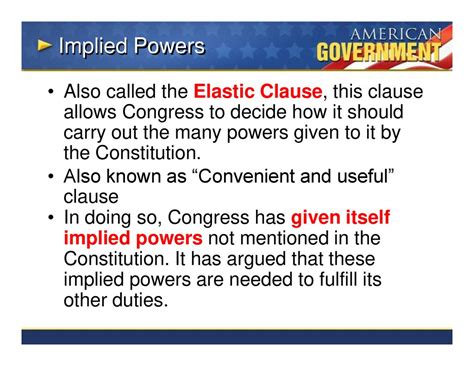 Implied Powers
