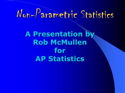 PPT Non Parametric Statistics PowerPoint Presentation Free Download ID 1279662