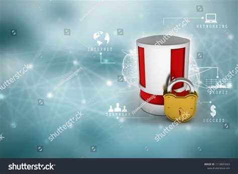 3d Illustration Database Storage Security Concept Stock Illustration 1118893043 Shutterstock
