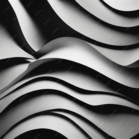 Premium Photo Modern Abstract Dynamic Shapes Black And White Background With Grainy Paper