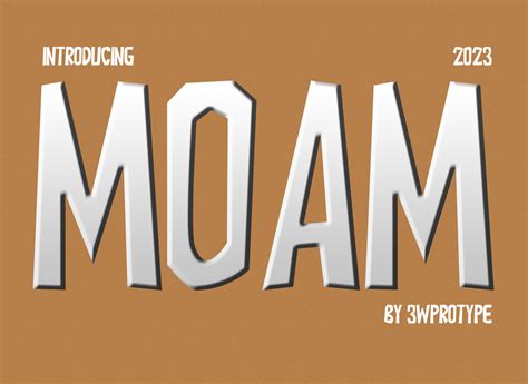 Moam Free Font By 3wprotype On Dribbble