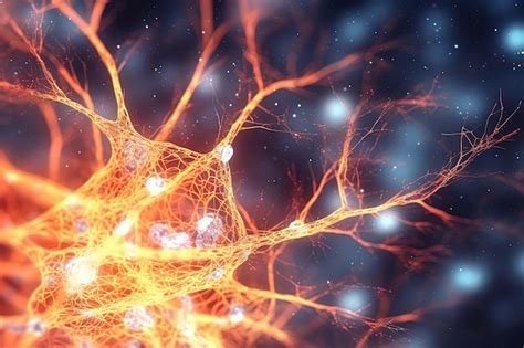 Premium Ai Image Science And Medicine Abstraction With Neurons Transmitting Synapse Signal