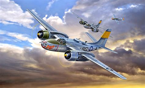 Douglas A 26 Invader Bomber Warplane Hd Wallpaper Military Aircraft