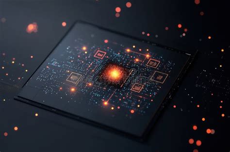 Futuristic Circuit Board Technology Ai Microchip Digital Innovation Network Stock Illustration