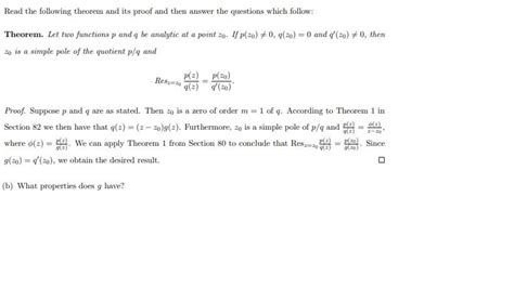 Solved Read The Following Theorem And Its Proof And Then Chegg
